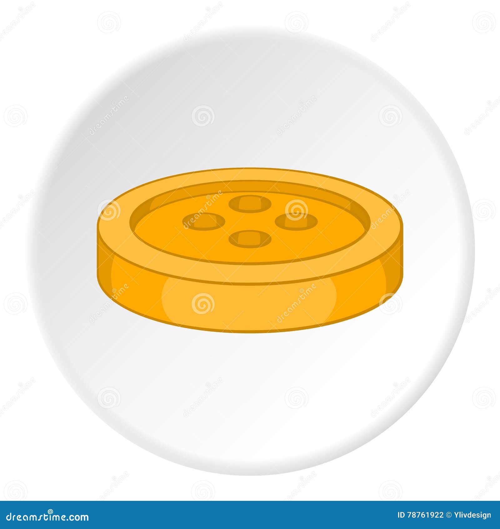 Button icon, flat style stock vector. Illustration of icon - 78761922