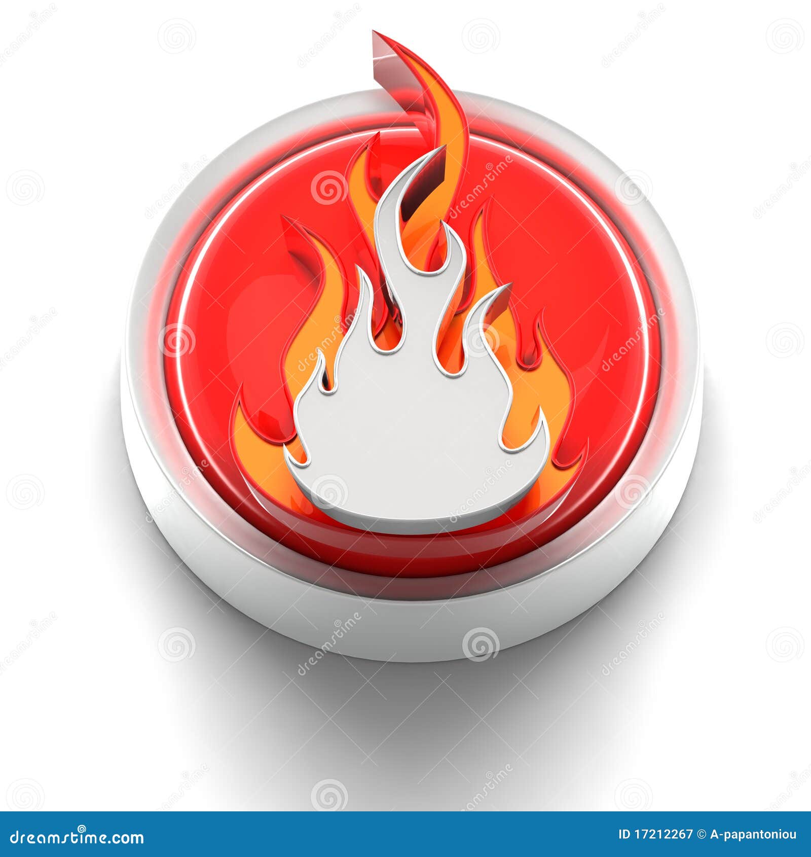 Button Icon: Hot stock illustration. Illustration of white - 17212267