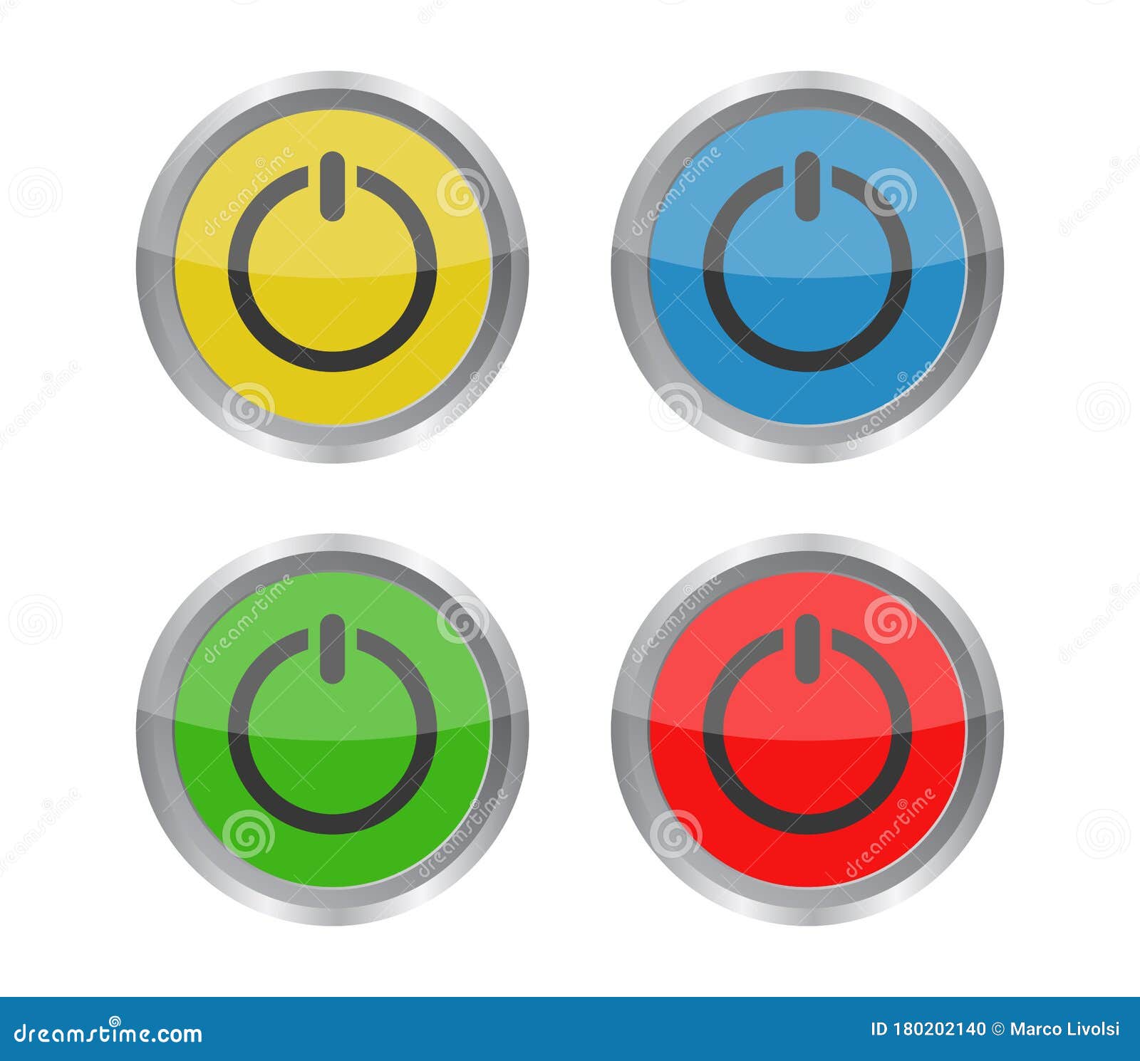 Button Icon Illustrated in Vector on White Background Stock ...