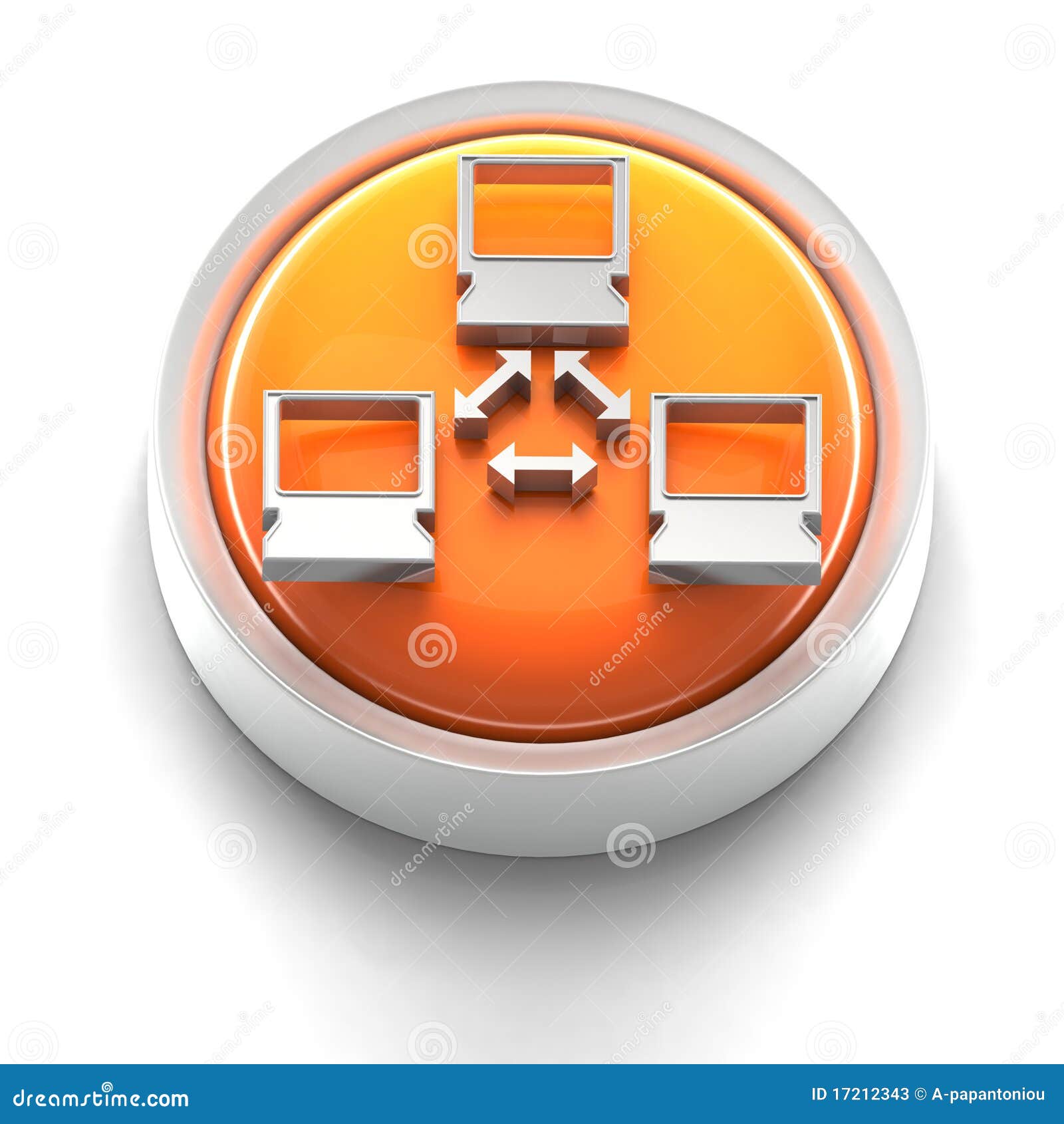 Button Icon: Network stock illustration. Illustration of circle - 17212343