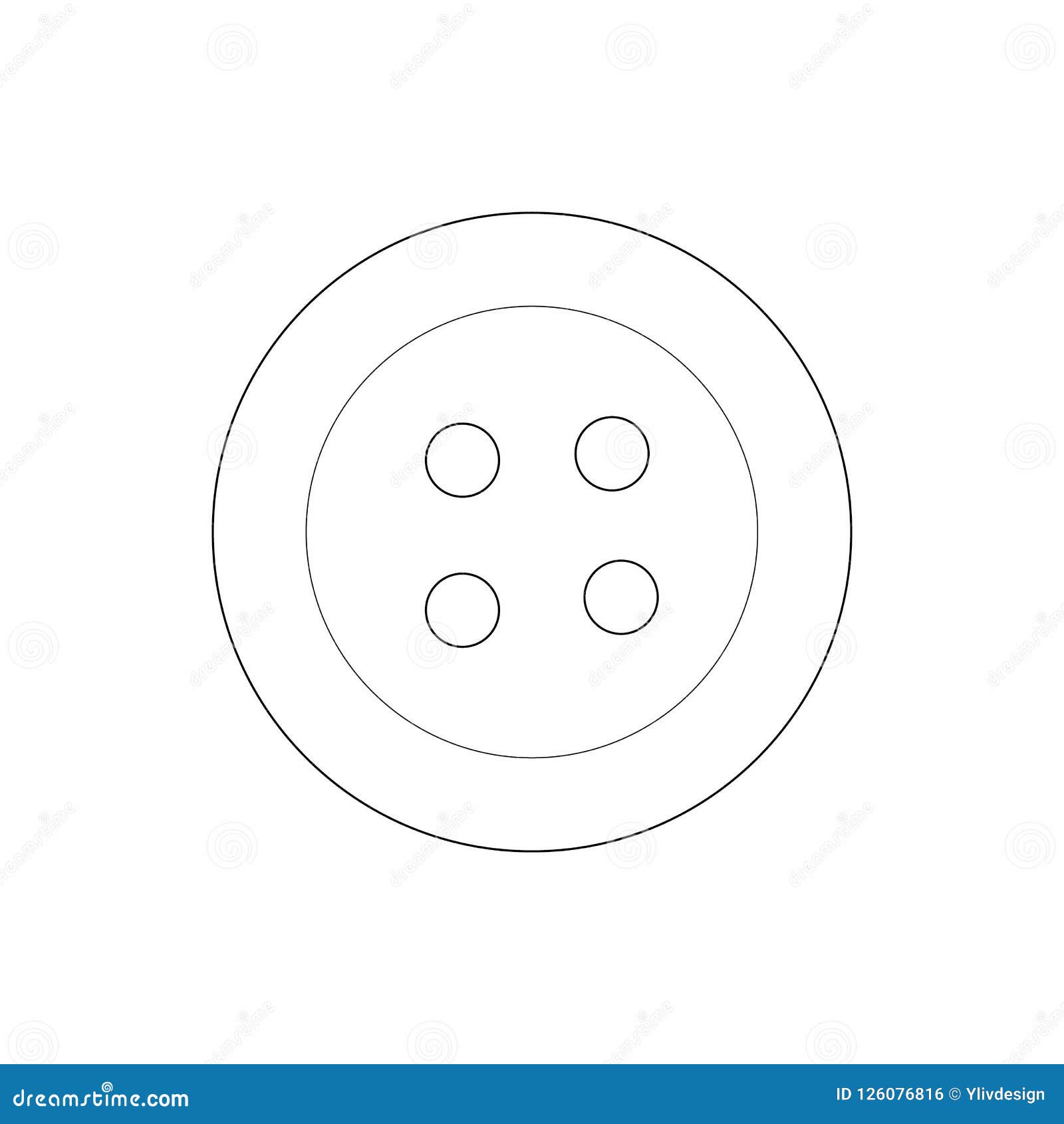 Button icon, outline style stock illustration. Illustration of metal ...