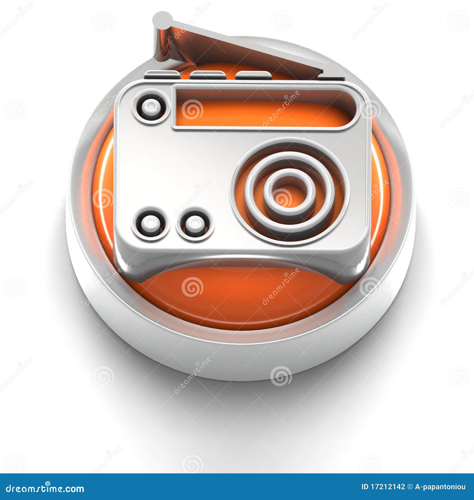 Button Icon: Radio stock illustration. Illustration of internet - 17212142