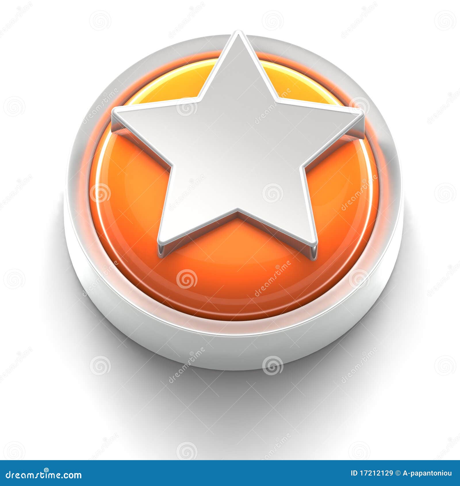 Button Icon: Star stock illustration. Illustration of rendering - 17212129