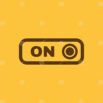The on Button Icon. Switch Symbol Stock Illustration - Illustration of ...