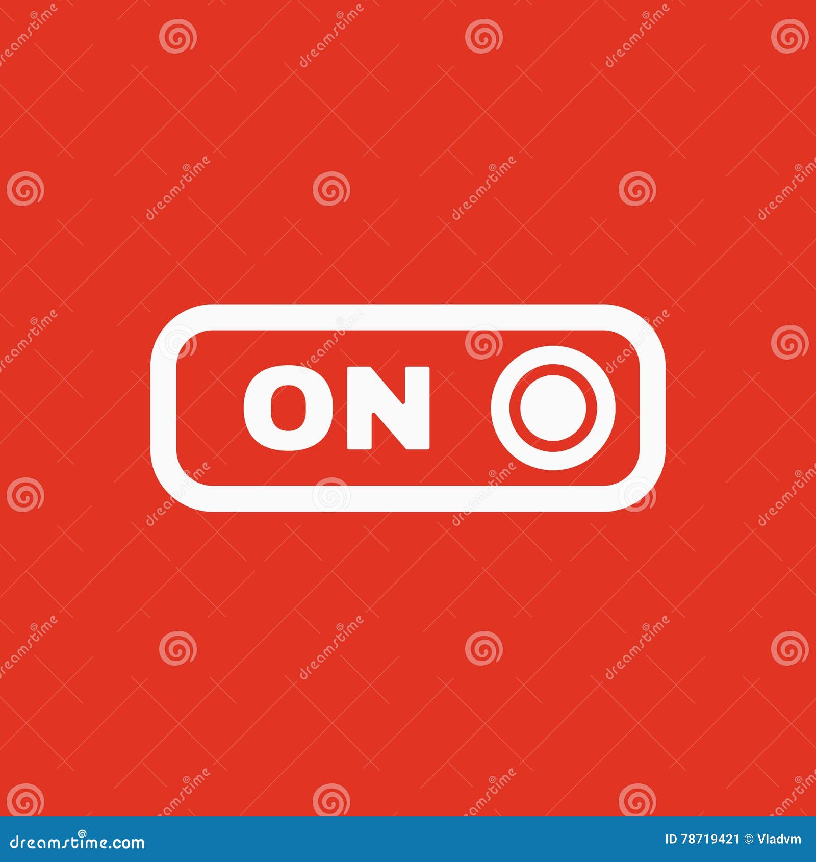 The on Button Icon. Switch Symbol Stock Vector - Illustration of ...