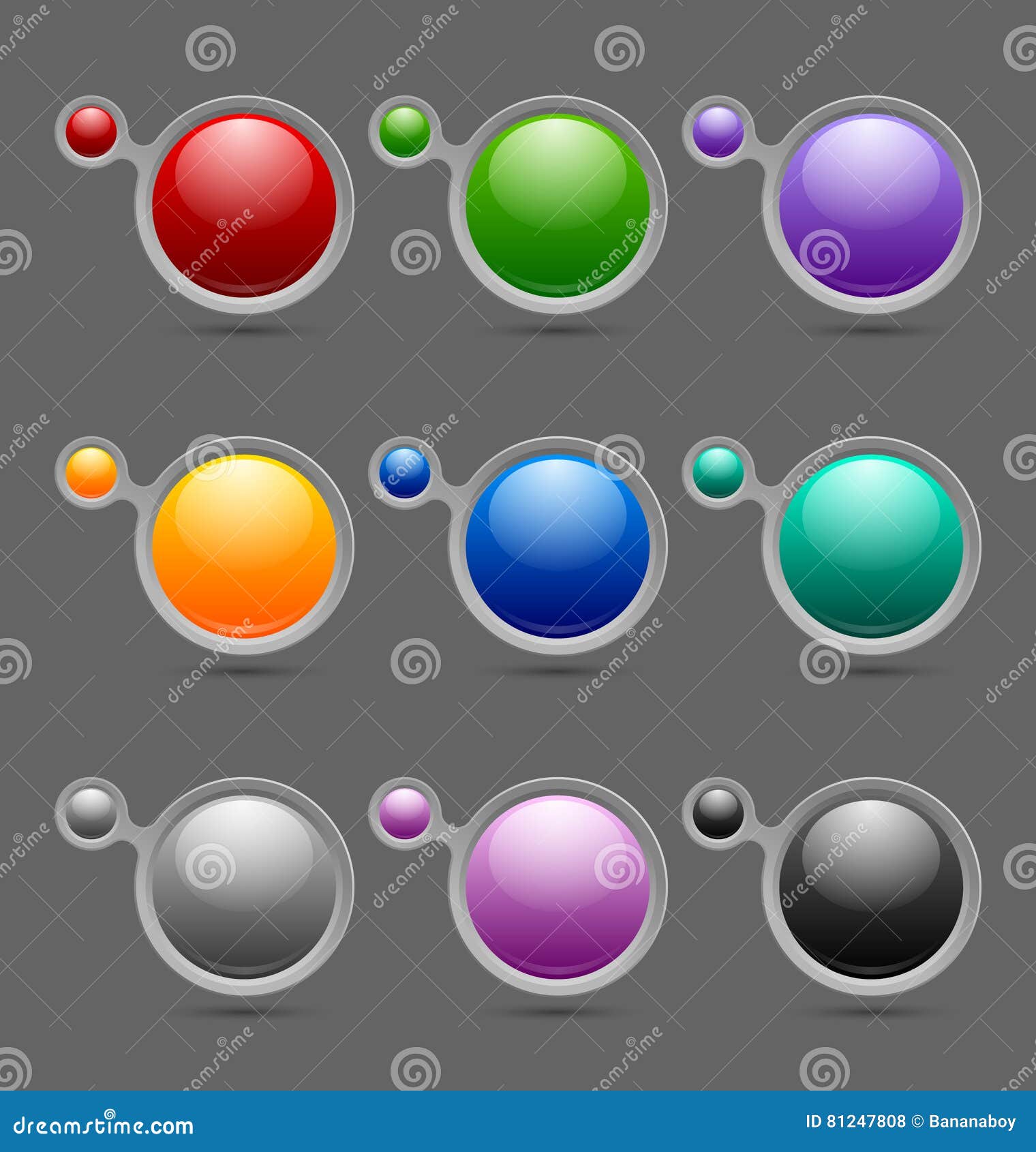 Button or Icon Template Bubbles Stock Vector - Illustration of label ...