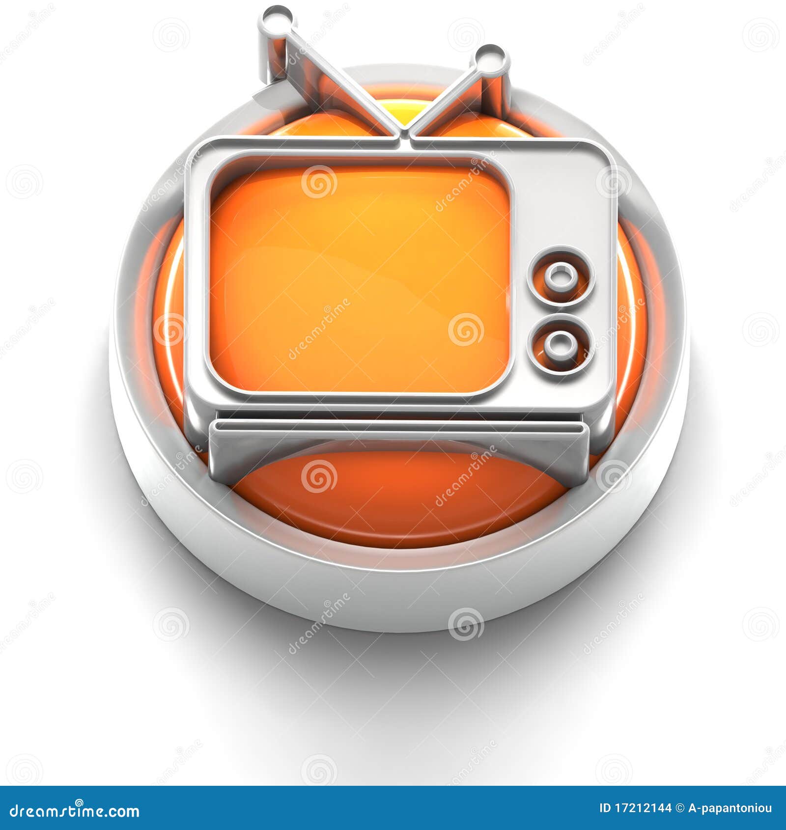 Button Icon: TV stock illustration. Illustration of channel - 17212144