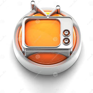 Button Icon: TV stock illustration. Illustration of channel - 17212144