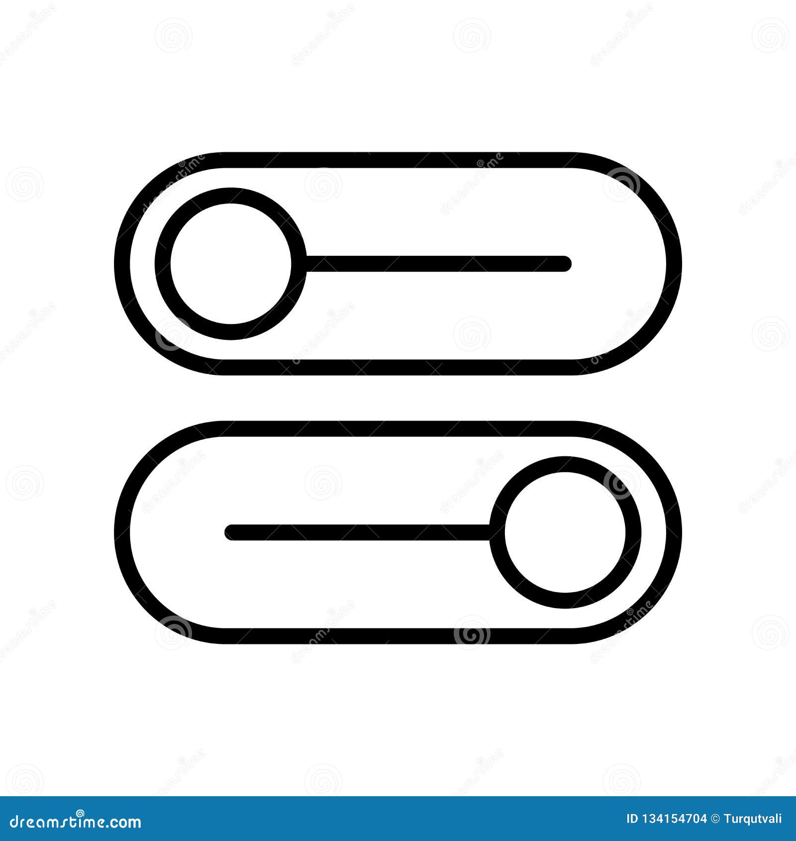 Button Icon Vector Isolated on White Background, Button Sign , Line or ...