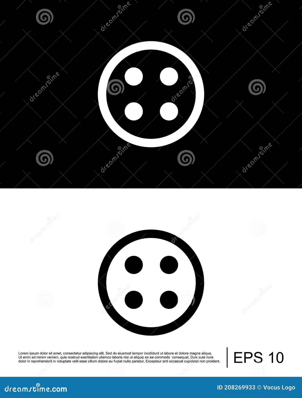 Button Icon Vector Logo Template Stock Vector - Illustration of button ...