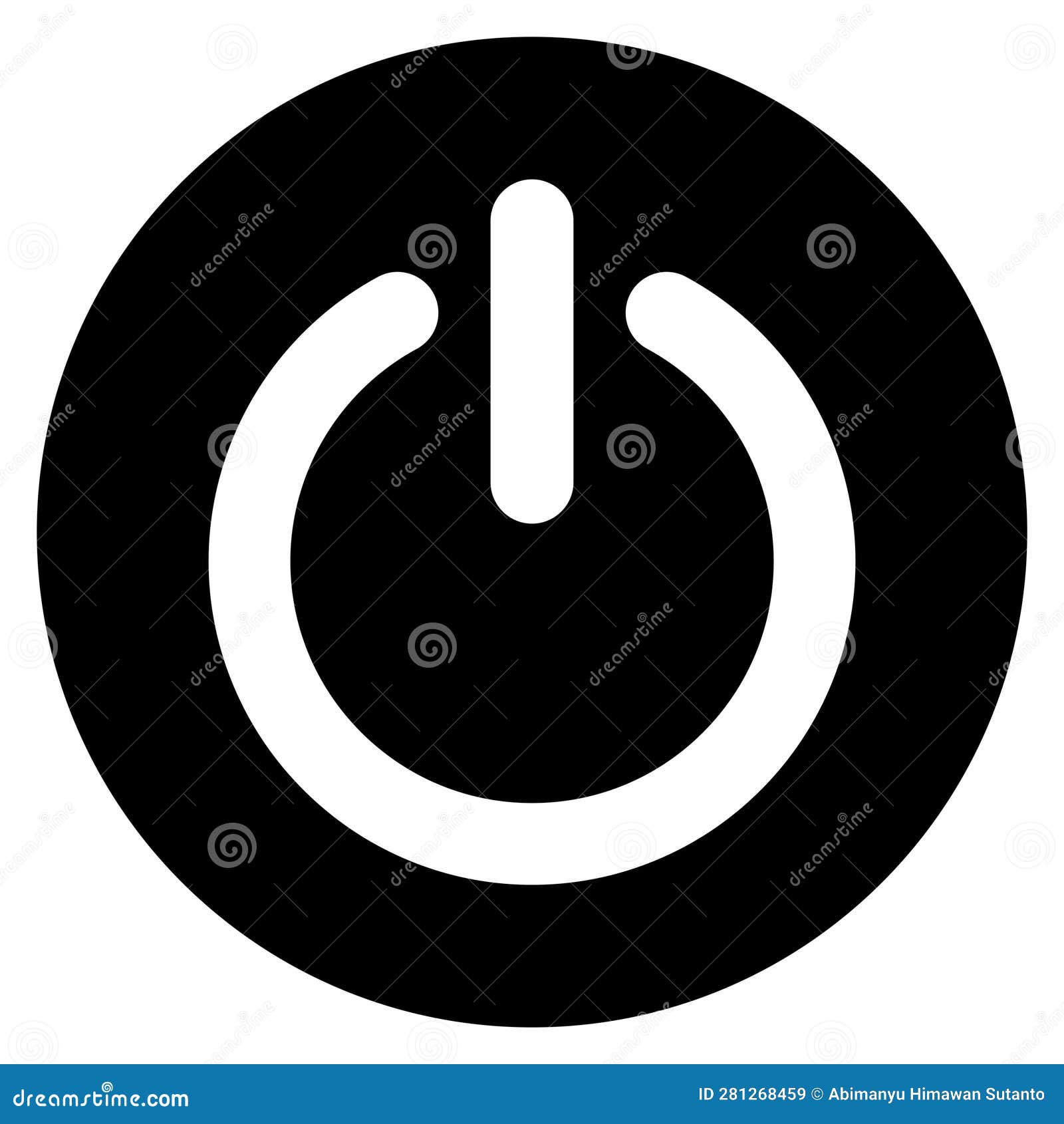 On button icon vector stock vector. Illustration of electricity - 281268459