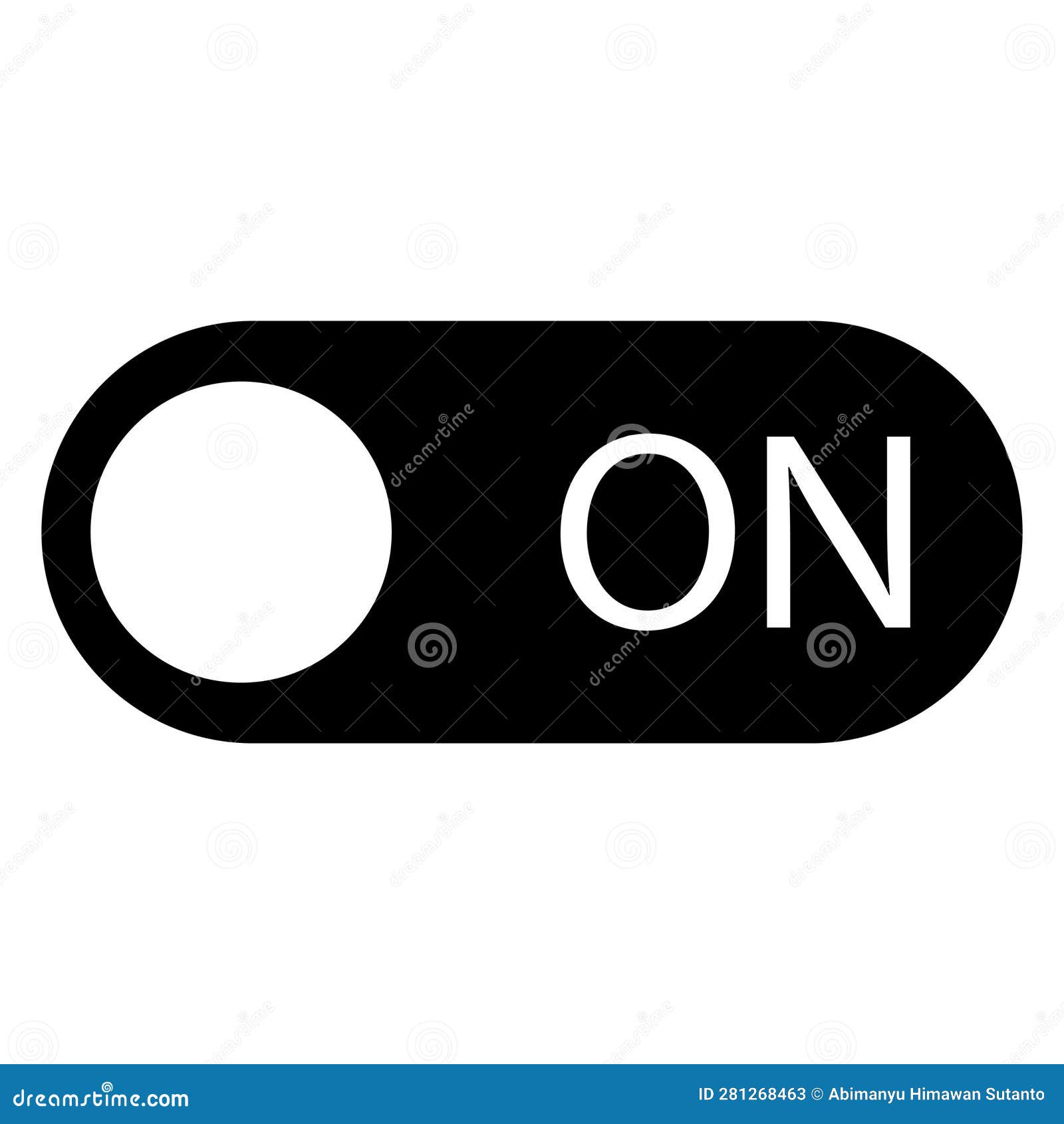 On button icon vector stock vector. Illustration of voltage - 281268463