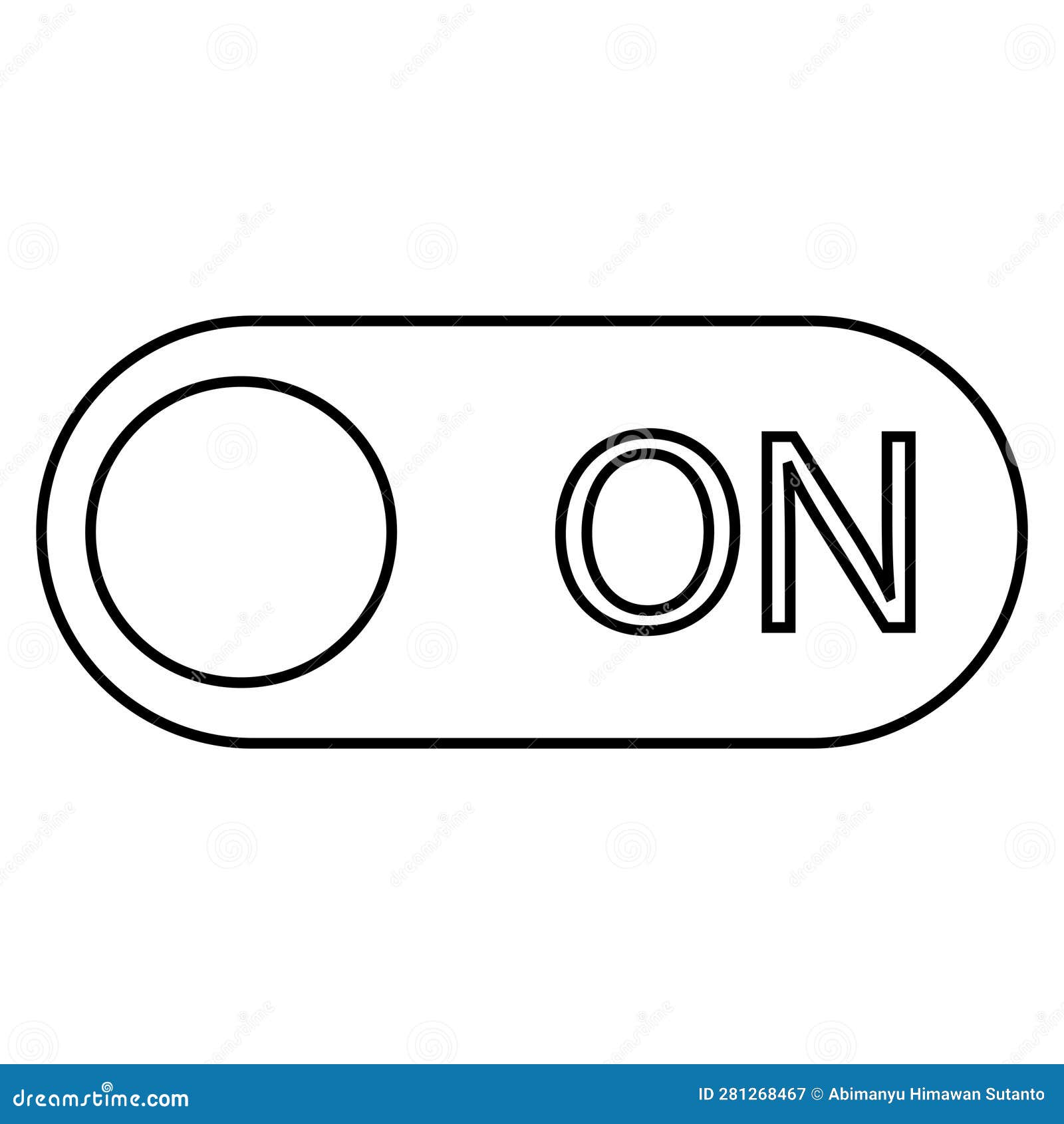 On button icon vector stock vector. Illustration of attention - 281268467