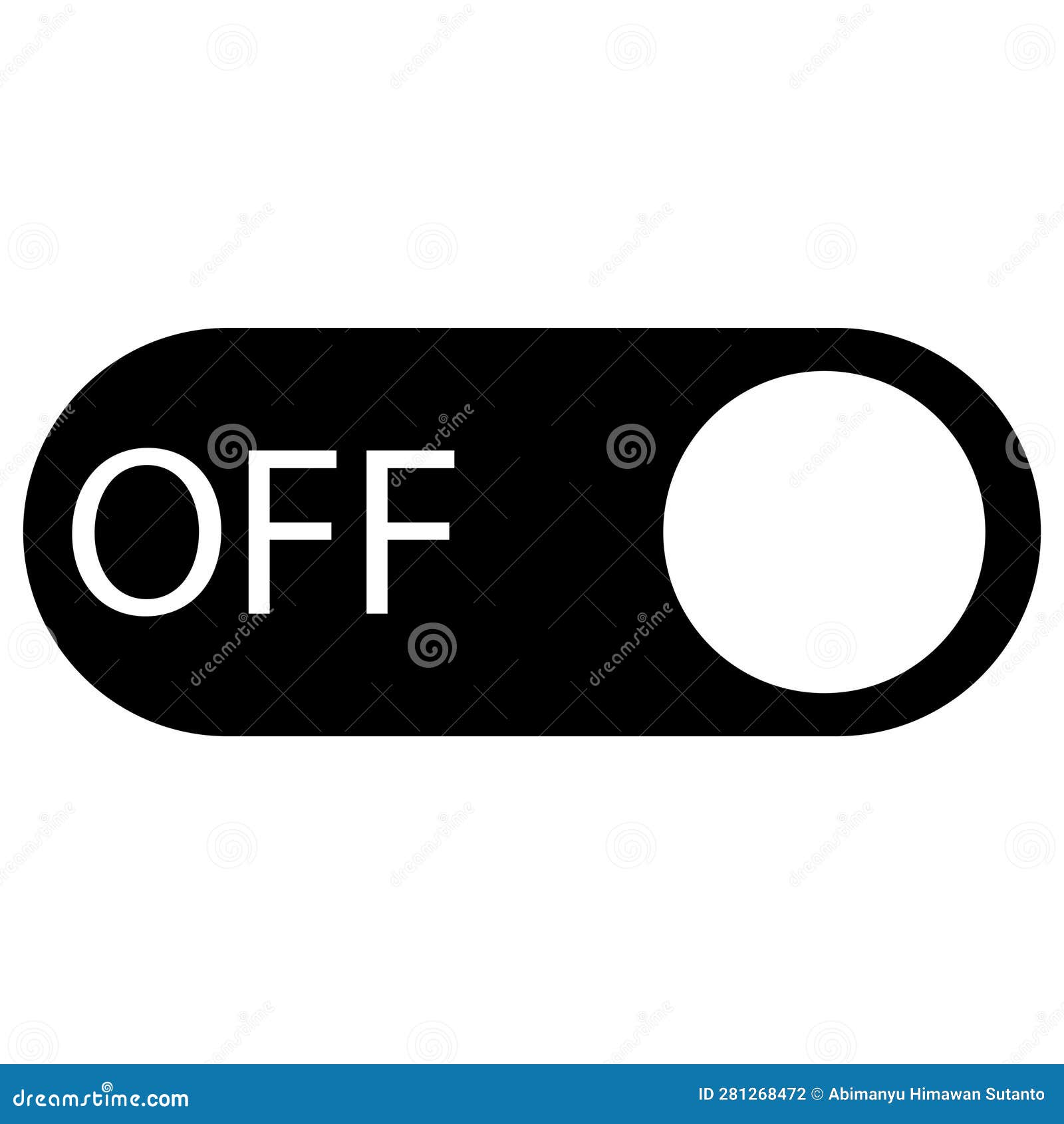 On button icon vector stock vector. Illustration of power - 281268472