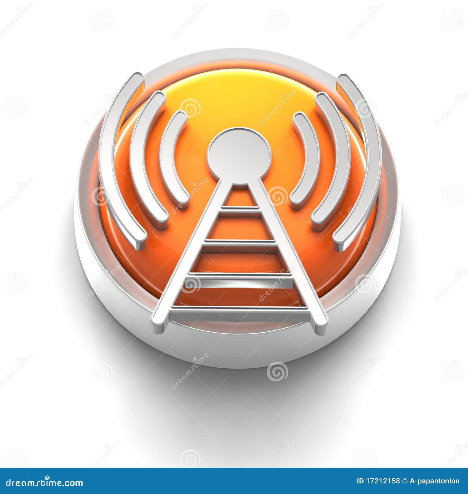 Button Icon: WiFi stock illustration. Illustration of network - 17212158