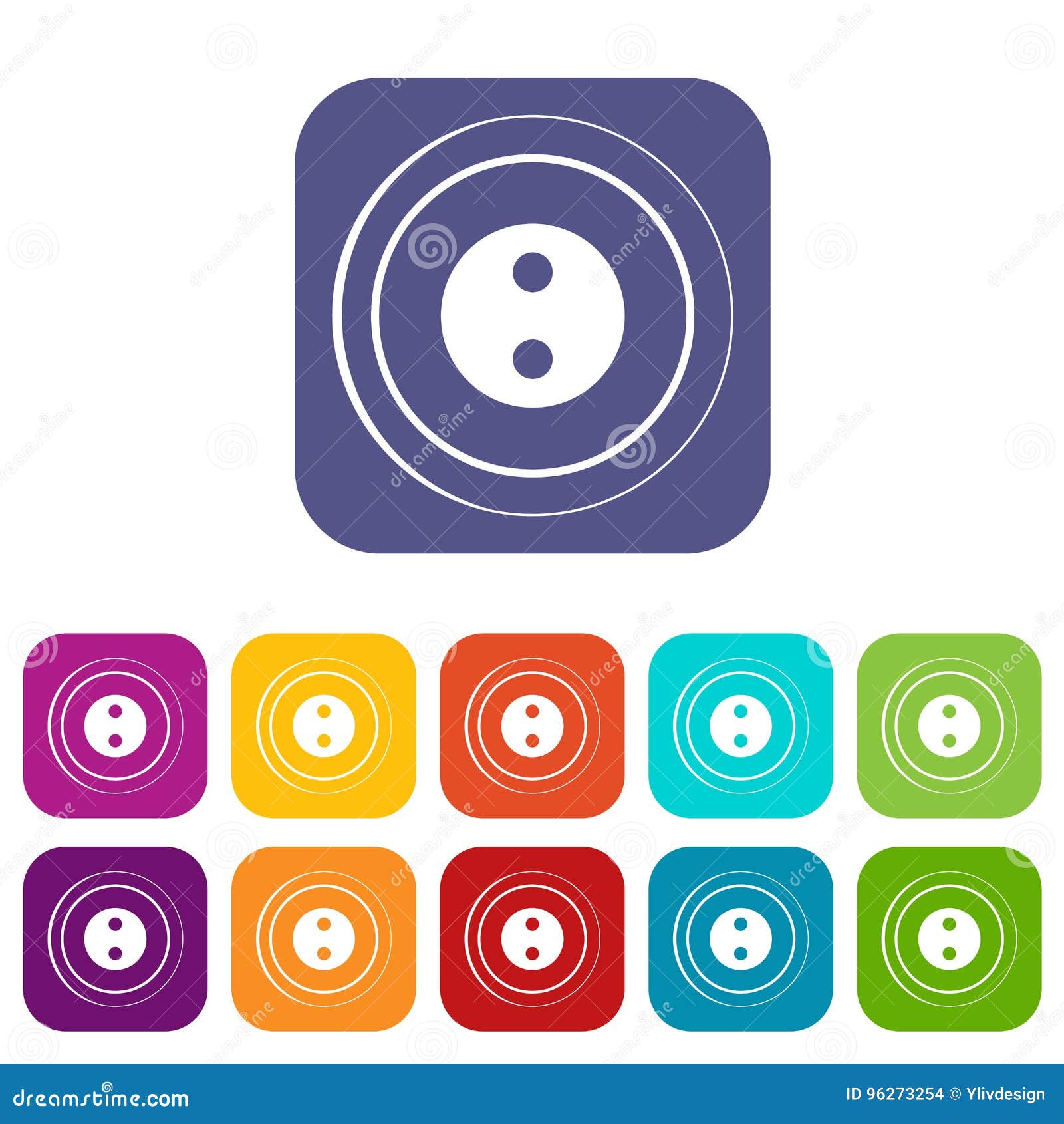 Button icons set flat stock vector. Illustration of blue - 96273254