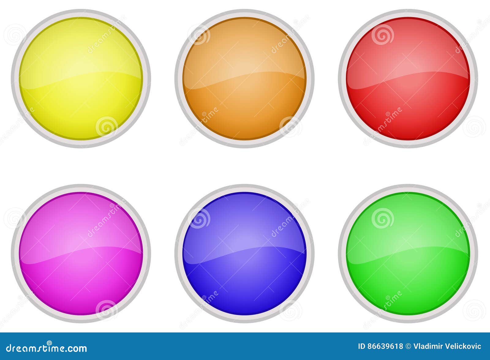 Button icons set stock vector. Illustration of objects - 86639618