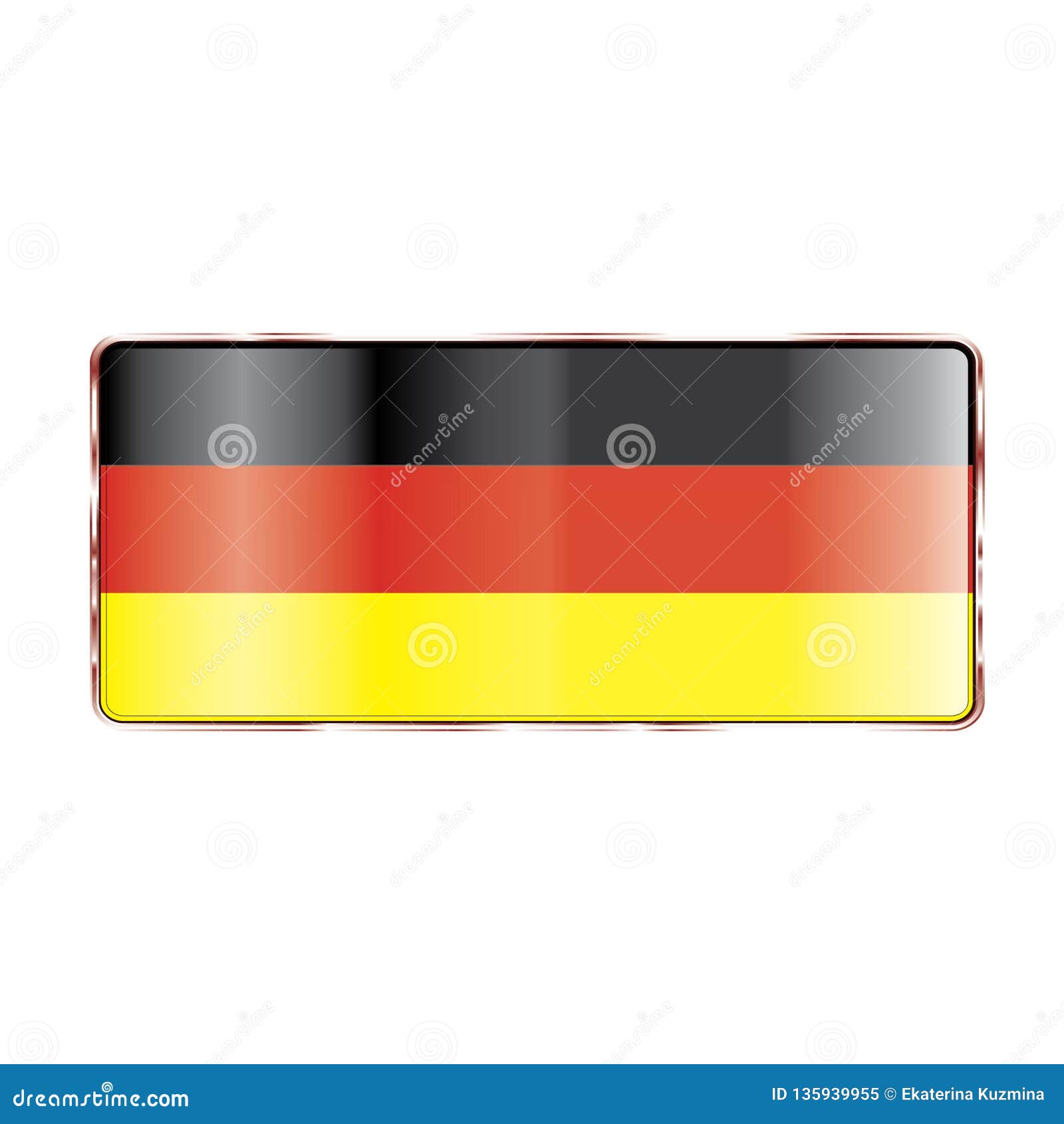Button with the Image of the Flag of the Germany Stock Illustration ...