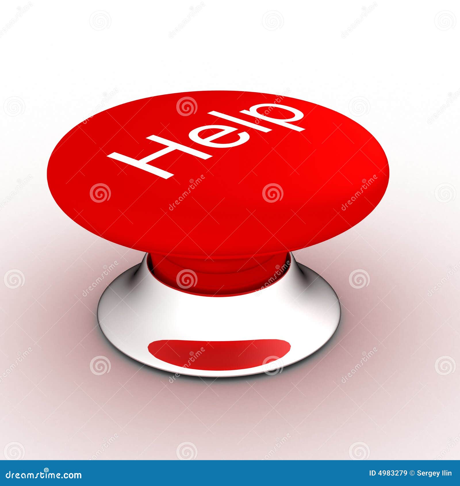 Button with an Inscription the Help Stock Illustration - Illustration ...