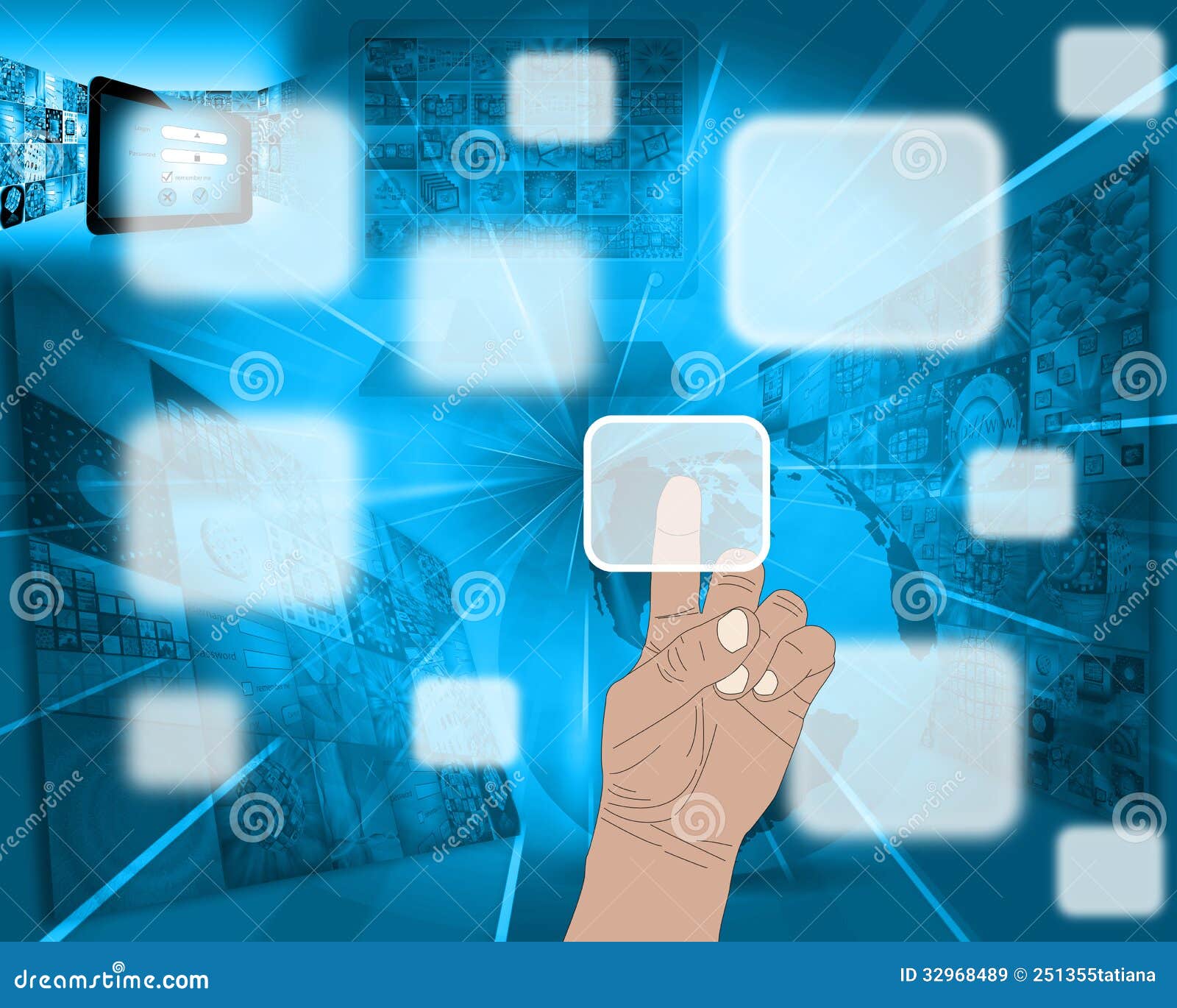 Button interface stock illustration. Illustration of cyberspace - 32968489