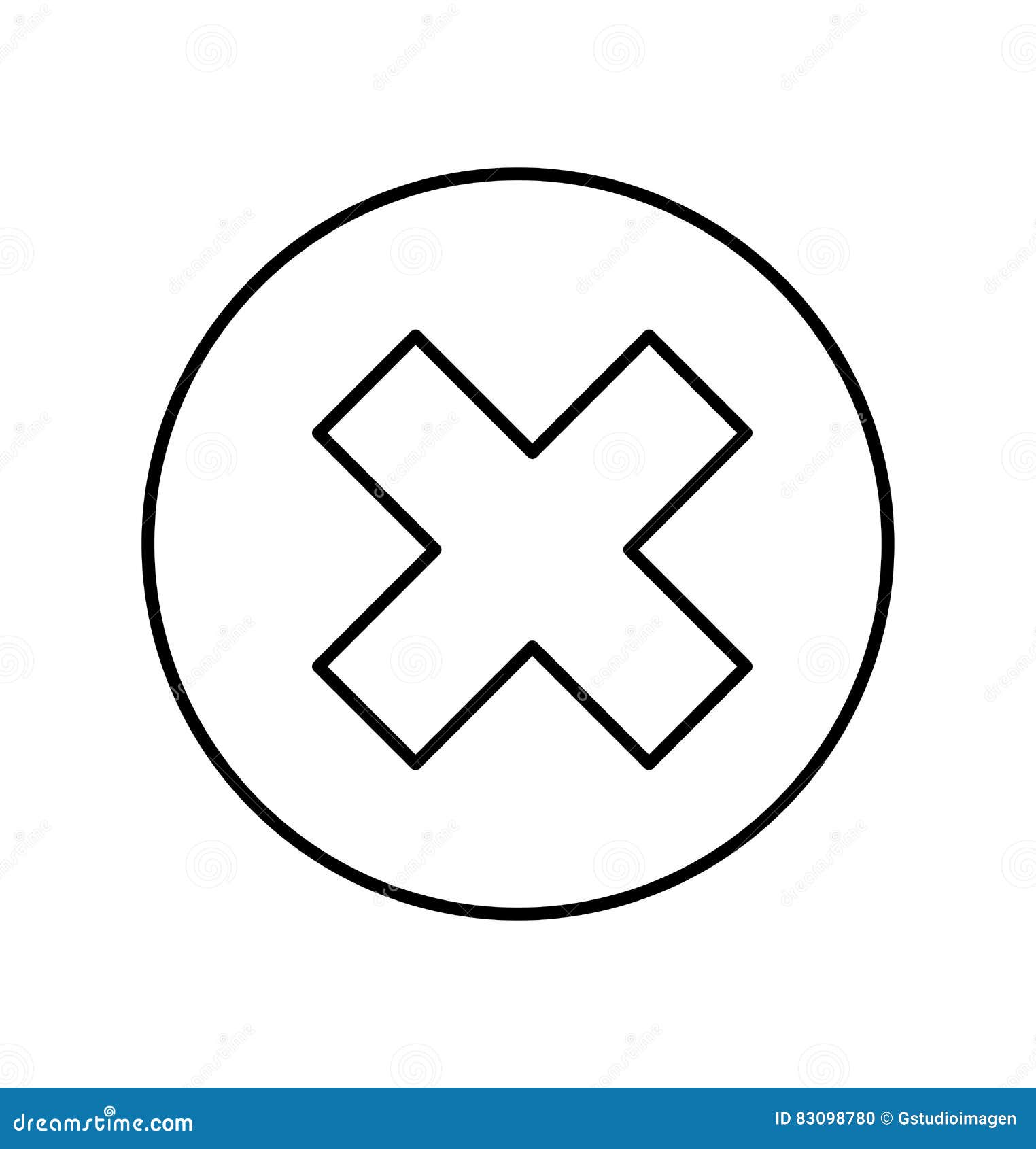 Button with X Isolated Icon Stock Illustration - Illustration of object ...