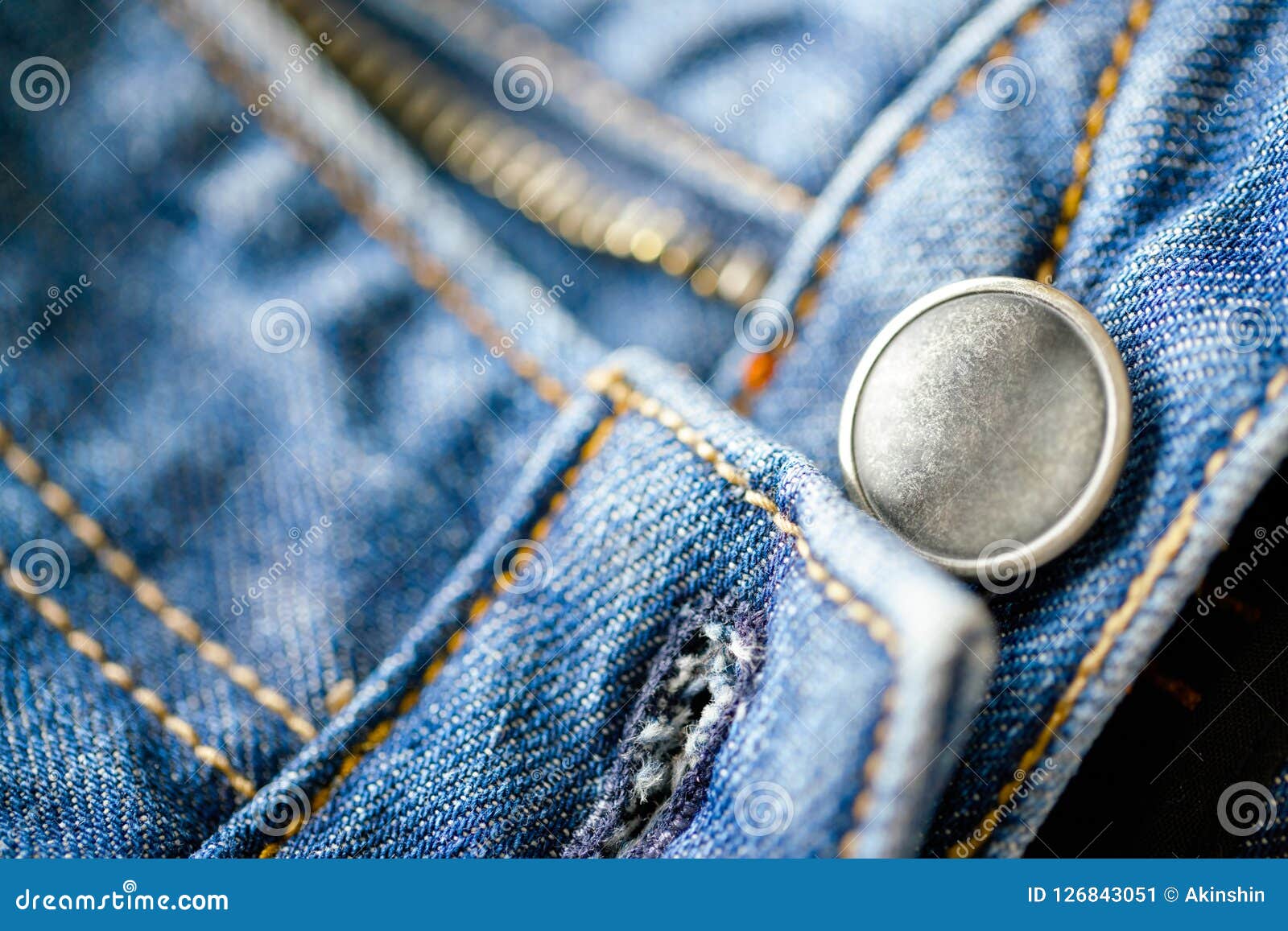 Button on jeans close-up stock image. Image of casual - 126843051