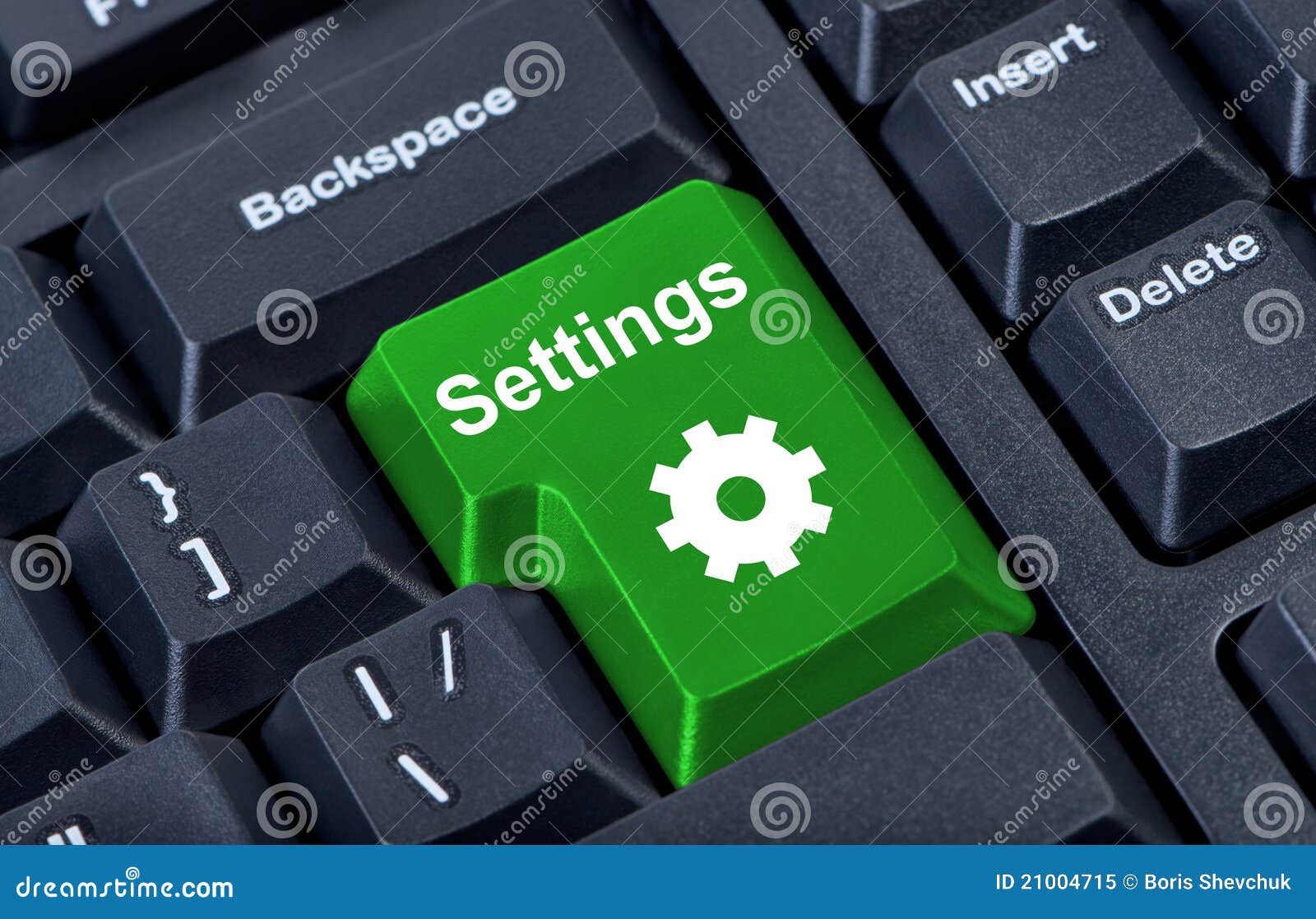 Button Keypad Settings with Gear. Stock Illustration - Illustration of ...