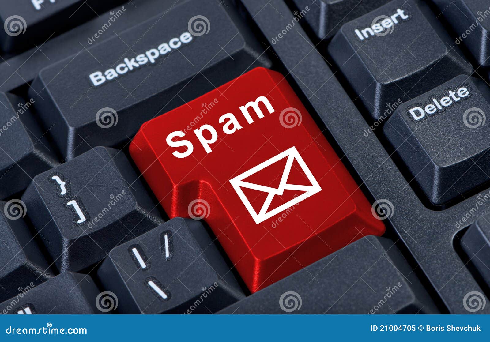 Button Keypad Spam with Envelope. Stock Illustration - Illustration of ...