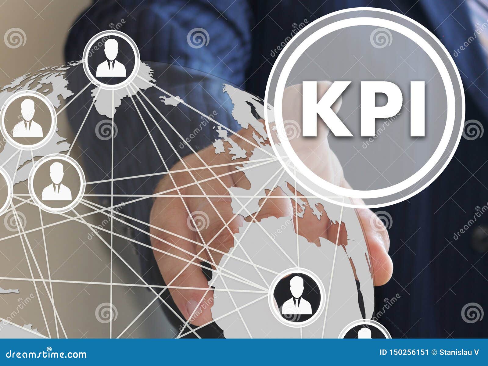 Button KPI, Key Performance Indicator On The Touch Screen In The Global ...