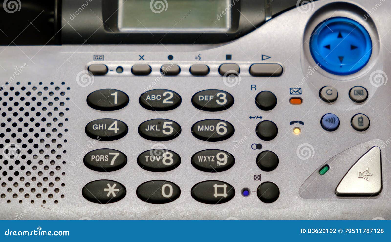 Button Landline Phone with Answering Machine Stock Photo - Image of ...