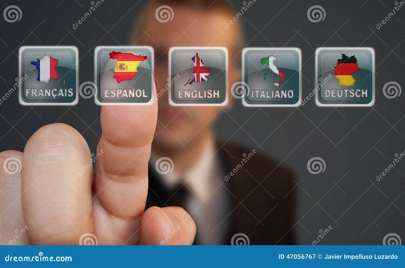 Button language selection stock image. Image of mobile - 47056767