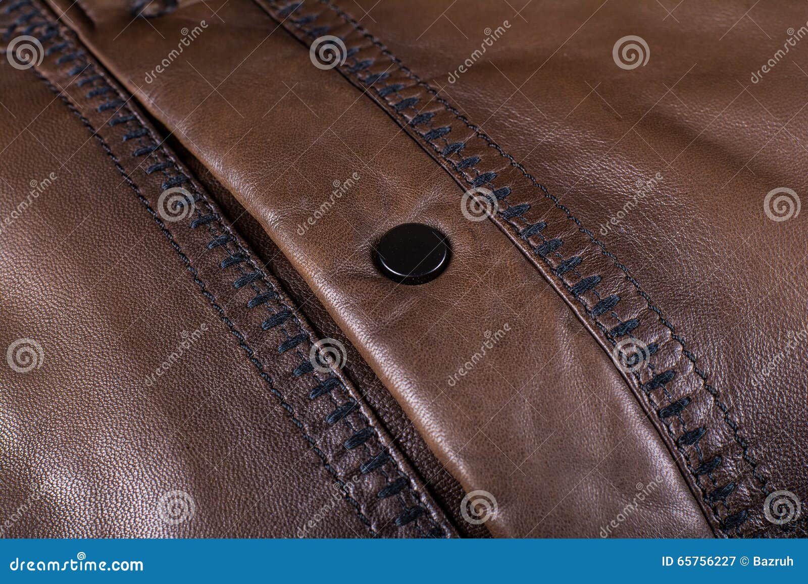 Button on a leather jacket stock image. Image of faded - 65756227