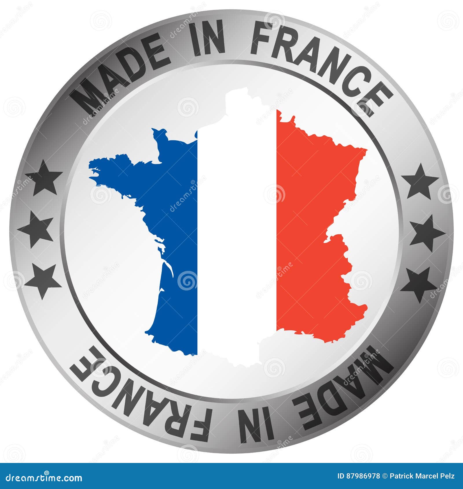 Button Made in France stock vector. Illustration of offer - 87986978
