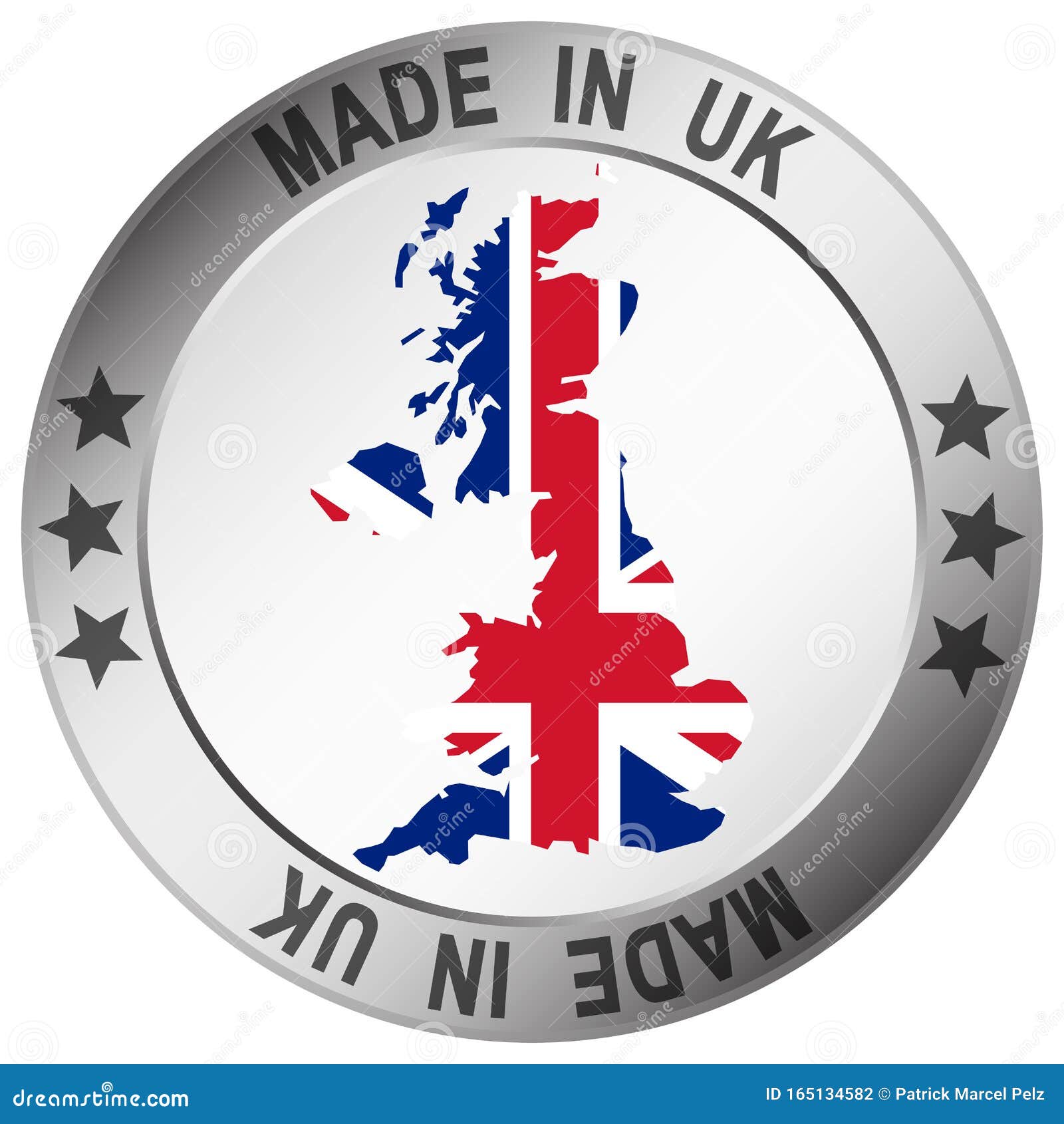 Button Made in UK stock vector. Illustration of banner - 165134582