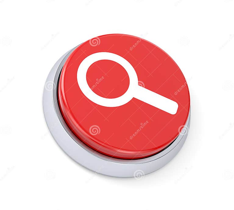 Button with magnify glass stock illustration. Illustration of optical ...
