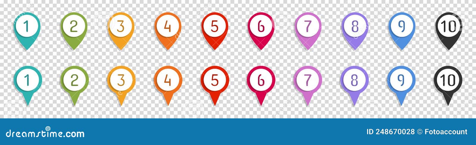 Button Map Pointer Set with Number Bullet Point from 1 To 10 - Vector ... Button Map Pointer Set with Number Bullet Point from 1 To 10 - Vector ...