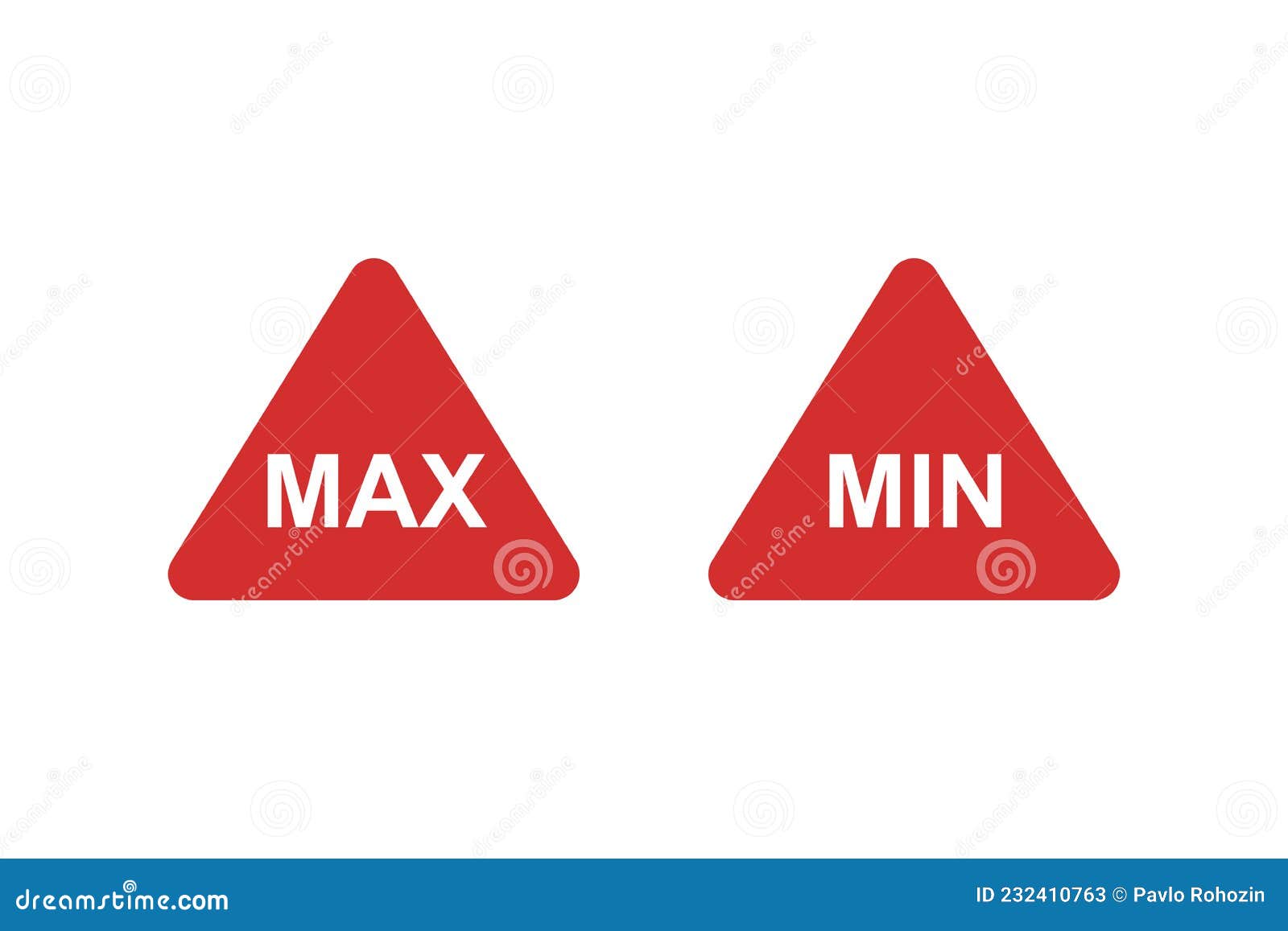 Button Max and Min for Site Design. Isolated Vector Icon in Flat Stock ...