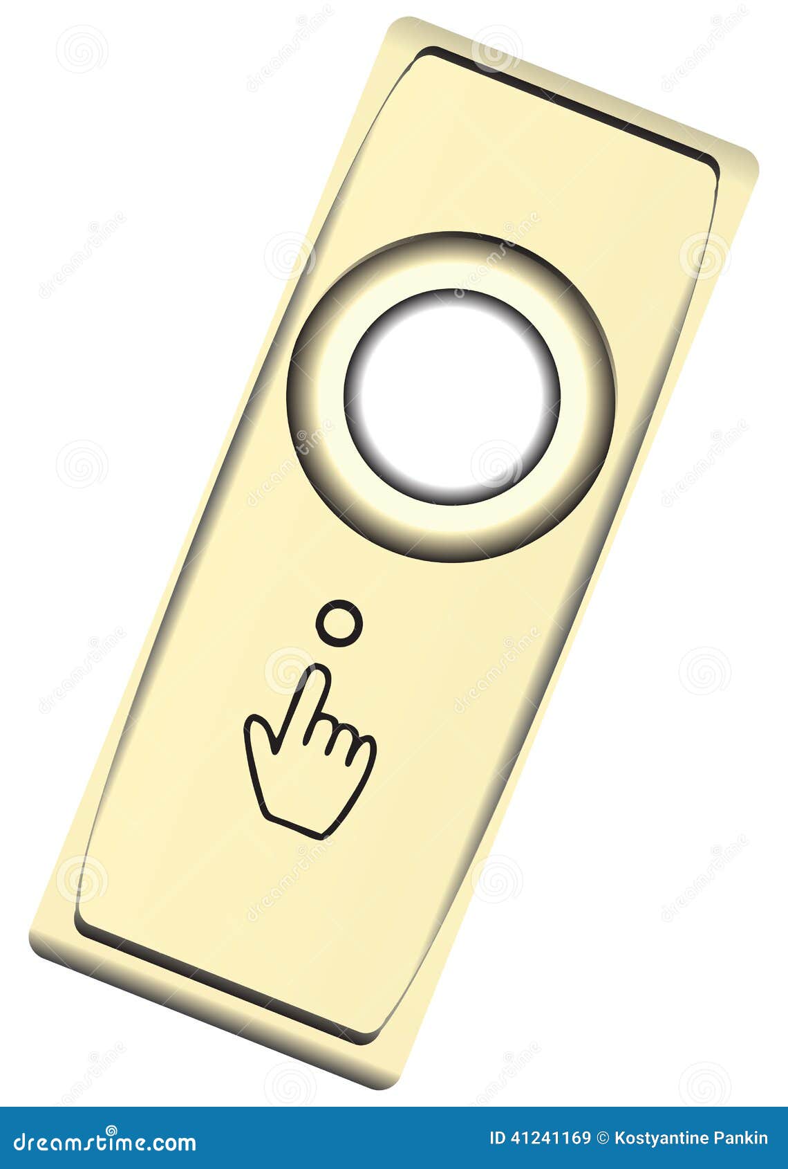 Button modern brass bell stock vector. Illustration of metallic - 41241169