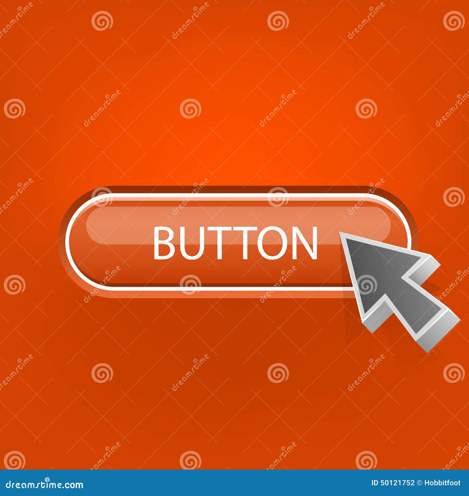 Button with the Mouse Pointer Stock Vector - Illustration of pointer ...