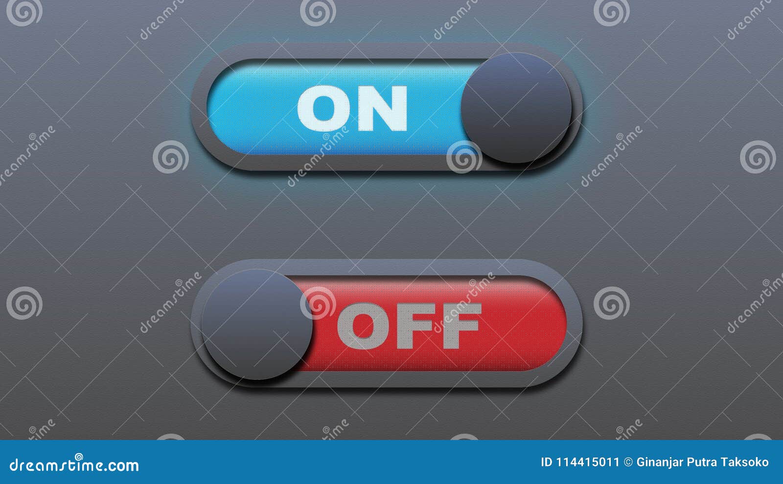 Button on-off 3d vector stock vector. Illustration of design - 114415011