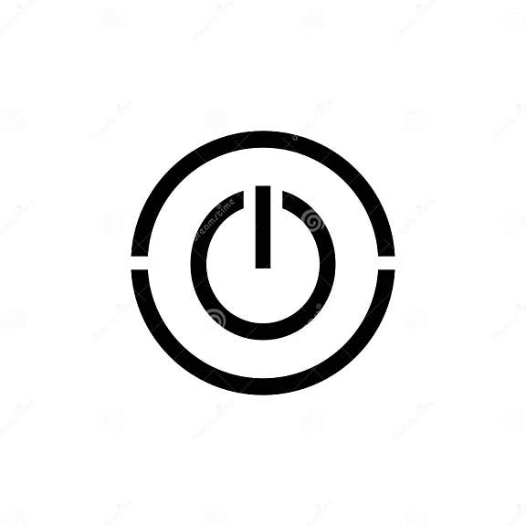 Button on, off logo vector stock vector. Illustration of media - 183005262