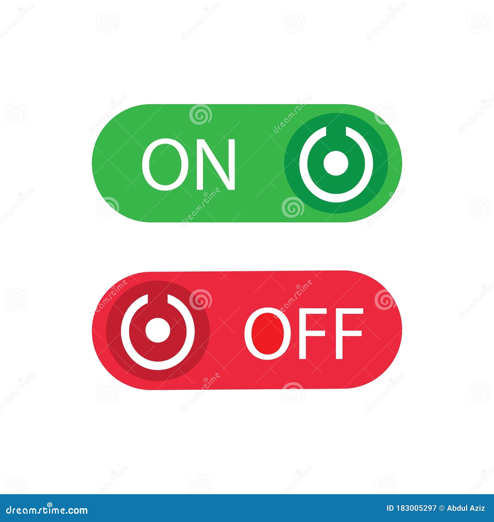 Button on, off logo vector stock vector. Illustration of buttons ...