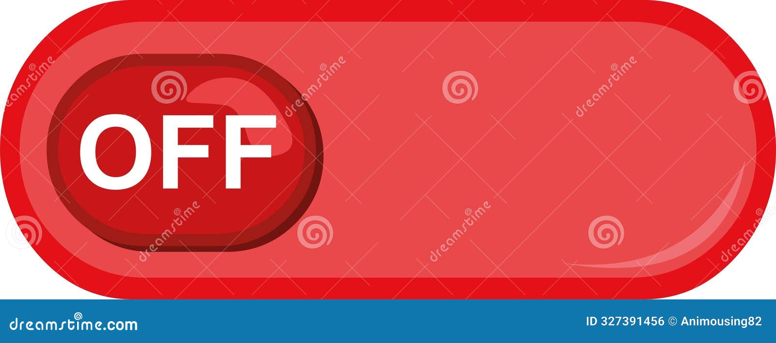 Button off stock vector. Illustration of switch, turn - 327391456