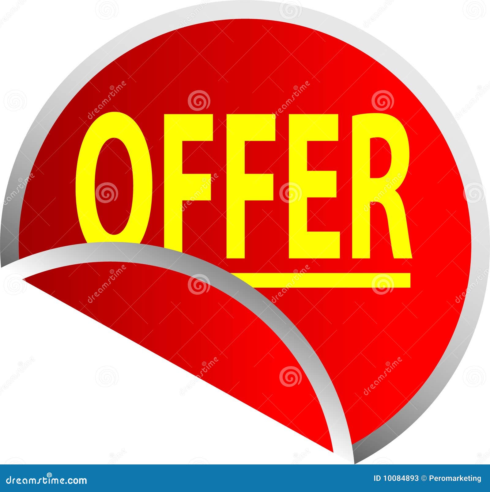 Button Offer stock illustration. Illustration of offer - 10084893