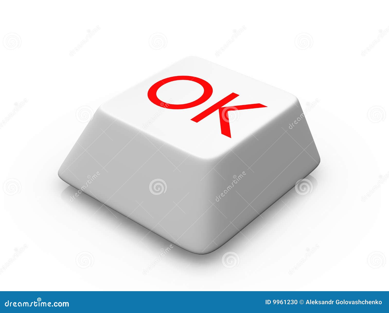Button for ok stock illustration. Illustration of three - 9961230