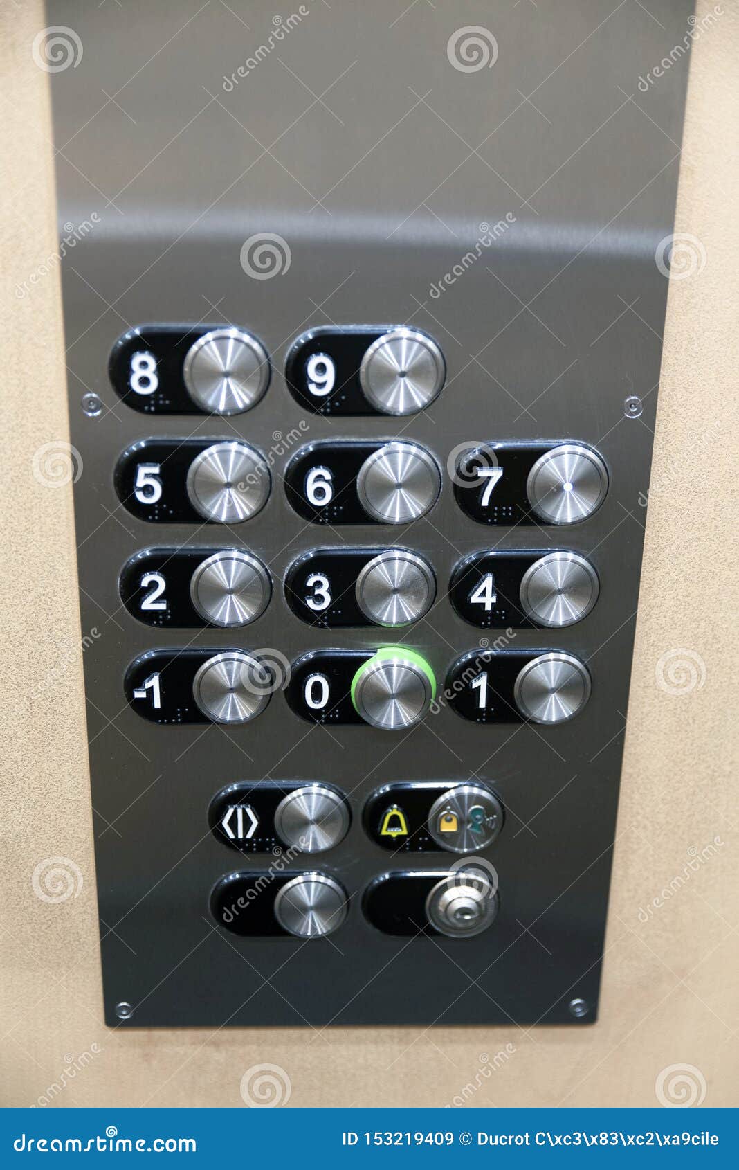 Button Panel of an Elevator Stock Image - Image of pattern, floor ...