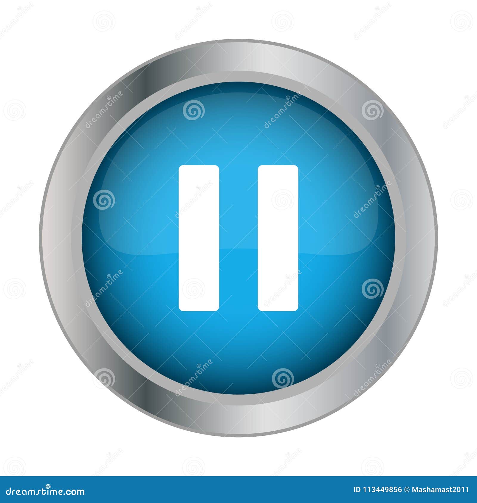 Button pause illustration stock vector. Illustration of push - 113449856