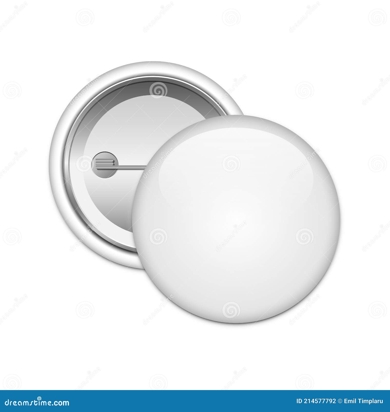 Button Pin Vector Design Illustration Isolated on White Background ...