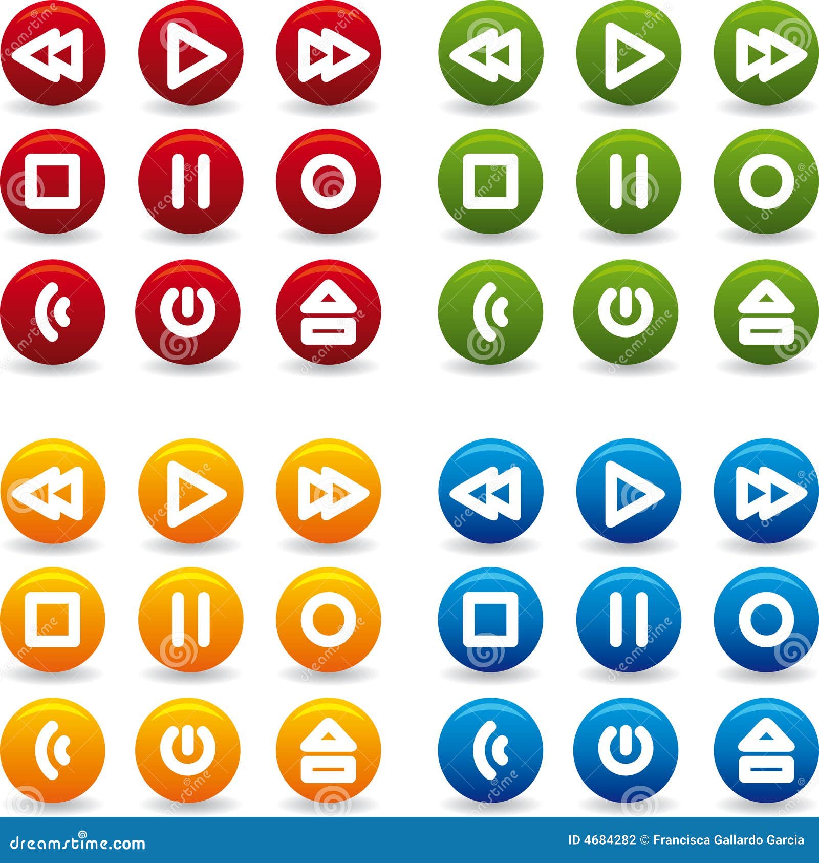 Button play icon stock vector. Illustration of record - 4684282