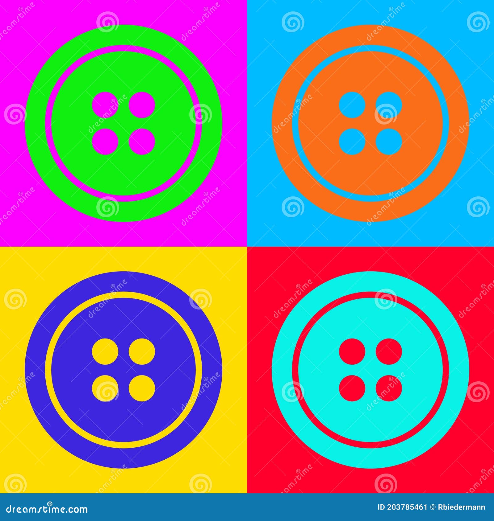 Button and pop-art stock vector. Illustration of black - 203785461